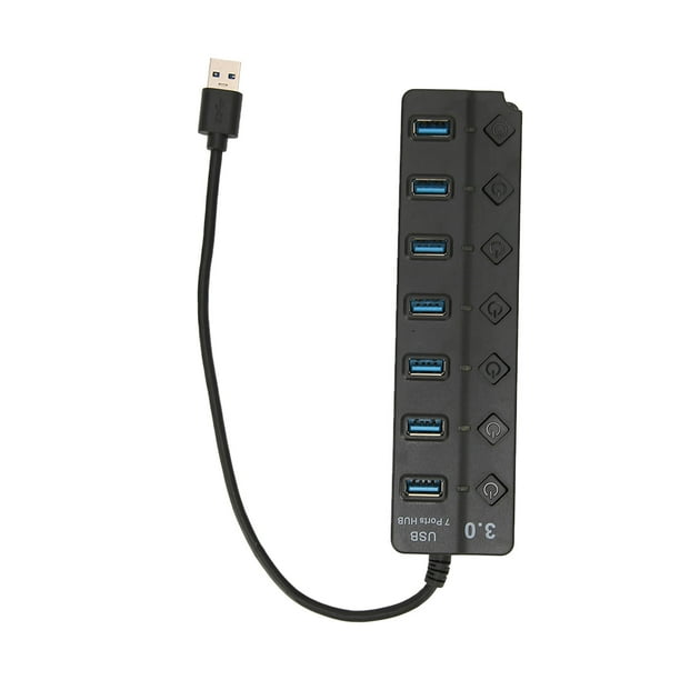 USB Splitter, Wide Compatibility USB3.0 Hub Plug And Play 7 Ports For ...