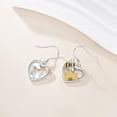 Bee Earrings 925 Sterling Silver Bee Sunflower Heart Dangle Drop ...
