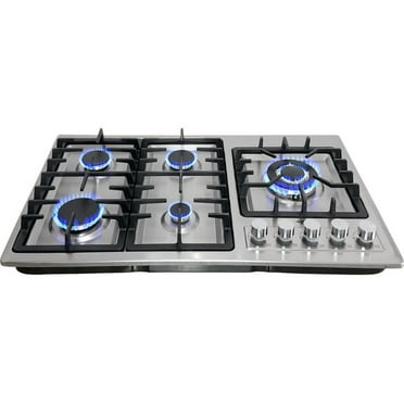 Combo Parrilla a Gas 5 Quemadores Acero Inox y Campana Cristal 60 cm ...