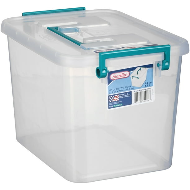 Sterilite 7.2 qt Modular Latch Box, Teal Sachet - Walmart.com