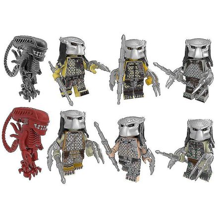 8pc Predator Alien Assembled Building Block Minifigures Educational ...