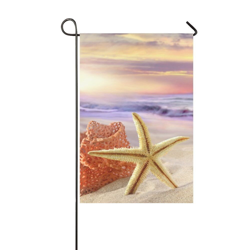 MKHERT Seashells Seashore Beach Garden Flag Outdoor Flag 12x18 inch ...