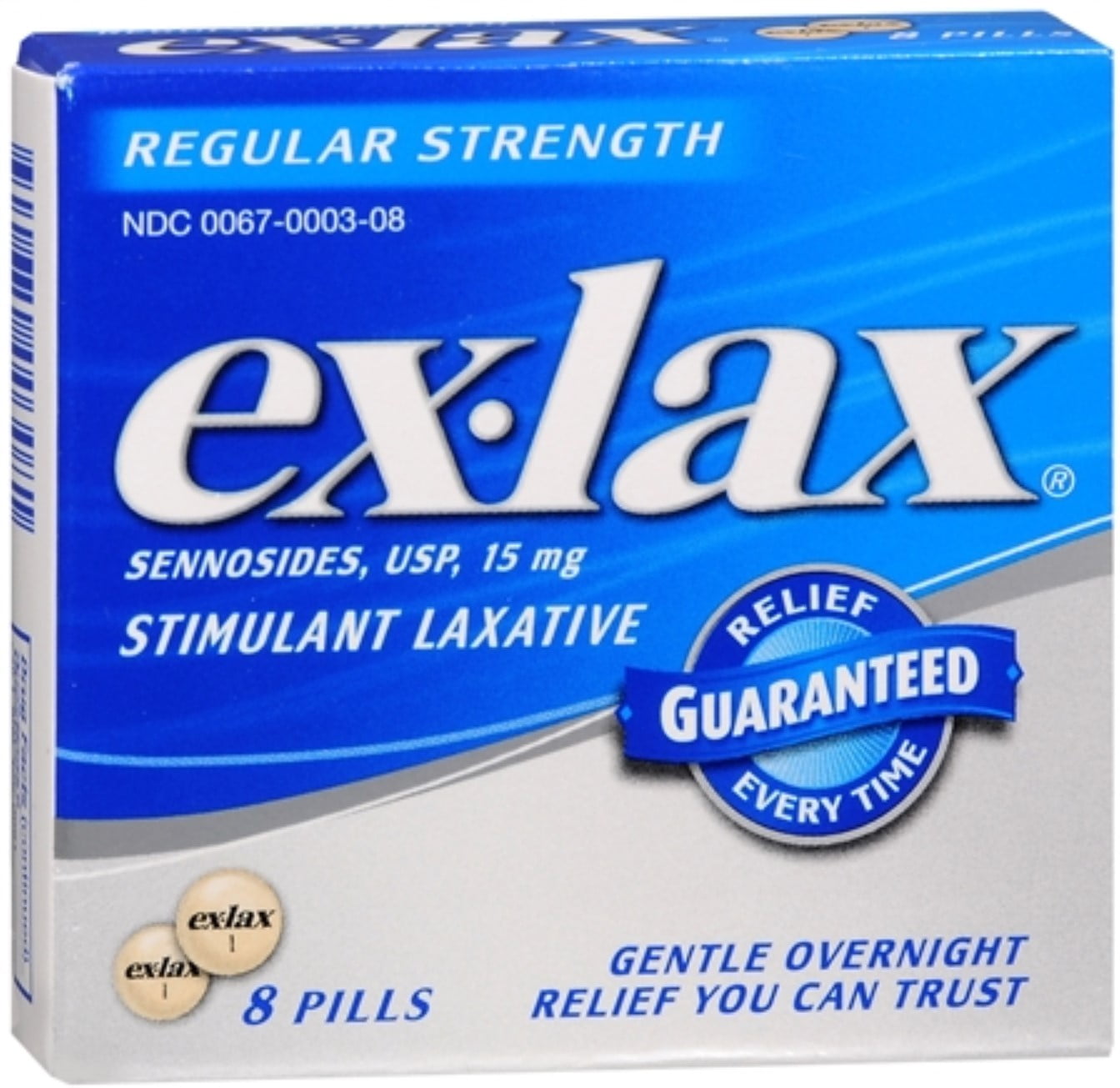 Ex-Lax Pills Regular Strength 8 Each (Pack of 2) - Walmart.com