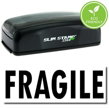 Vivid Stamp FRAGILE HANDLE WITH CARE Self Inking Rubber Stamp (Blue Ink ...