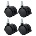 4Pcs Compacts Quiet Roller Wheel Furniture Linears Wheel Fixed Castors ...