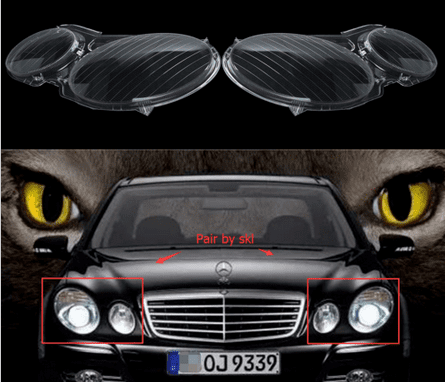 Headlight Lenses Headlamp Cover FOR MERCEDES BENZ E CLASS W211 E240 E200 E350 E280 E300 2002 ...