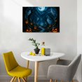 BCIIG Blue Moon Forest Ghost Pumpkin Path Canvas Prints Wall Art, Wall ...