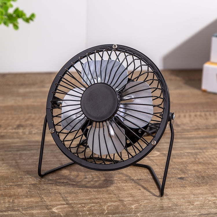 Tutuviw 4-Inch Table Fan with Power Adapter and USB Cable,Black ...