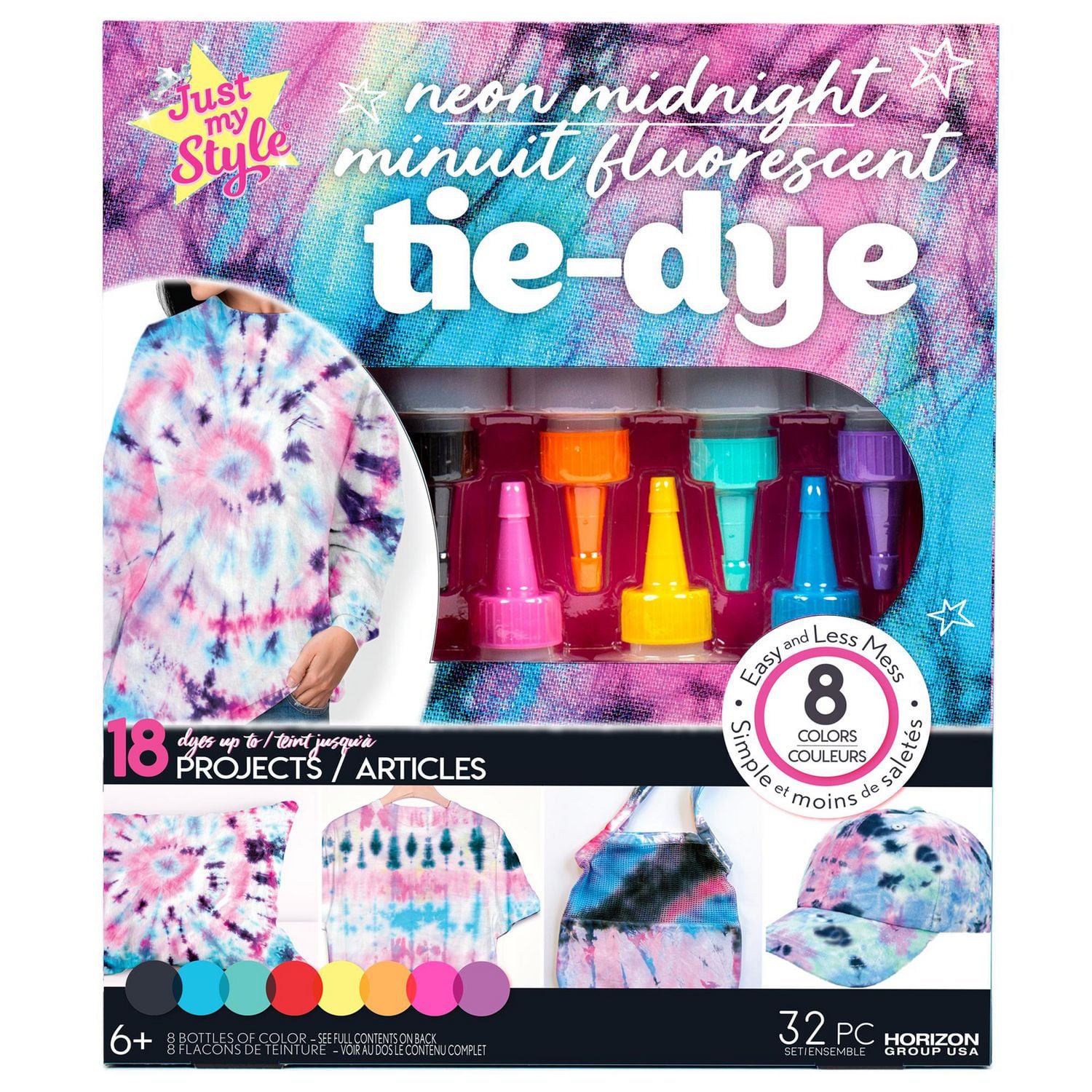 Click here for Just My Style Neon Midnight Tie-Dye prices