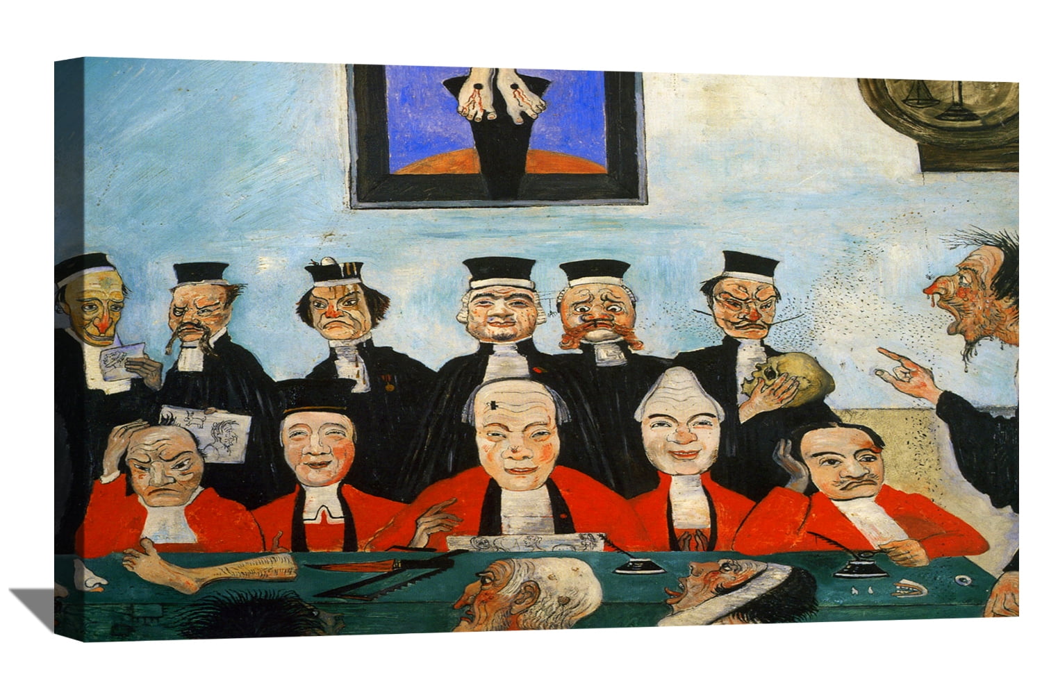 James Ensor Painting Art Print Les bons juges Canvas Art Framed Wall ...