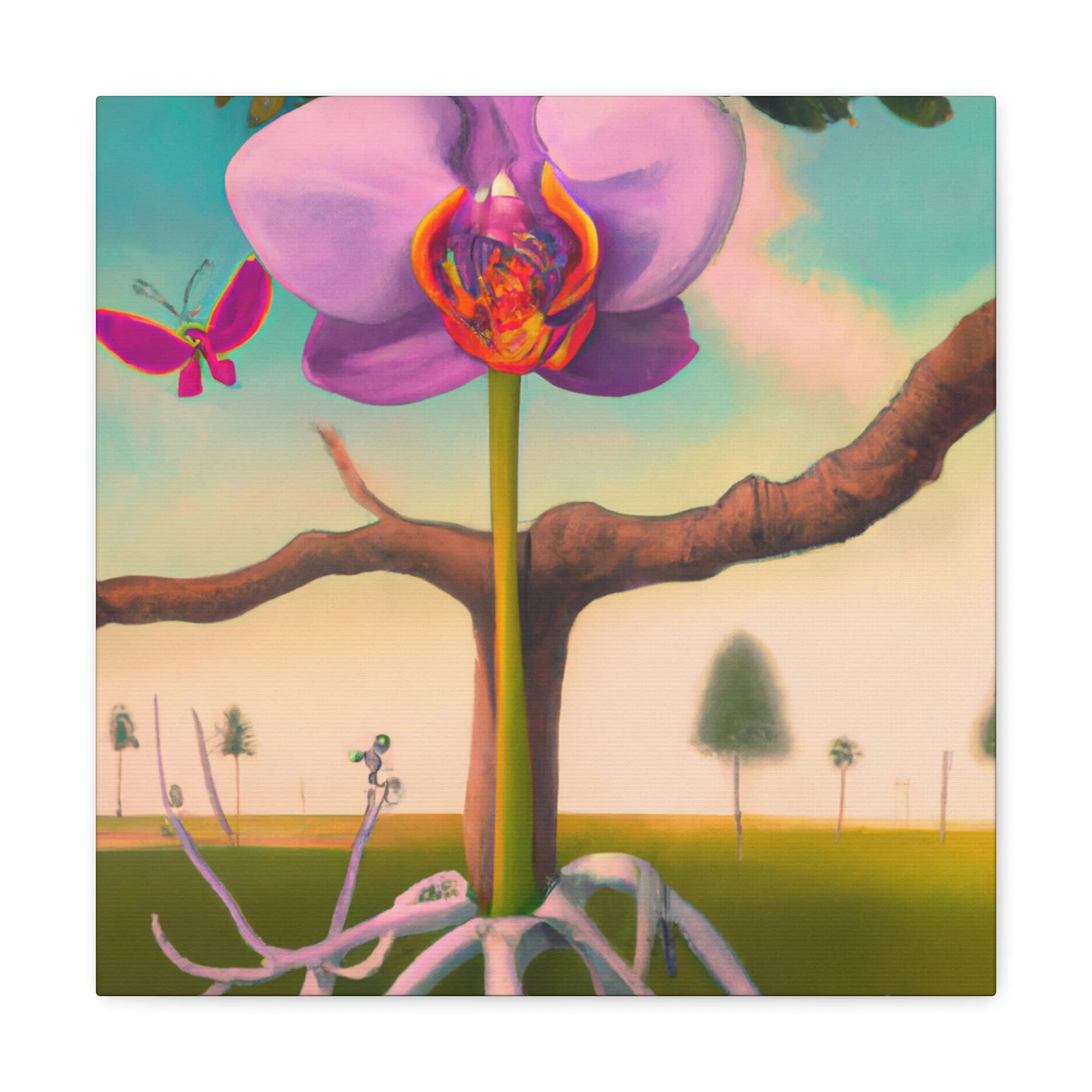 Orchid in Hyperrealism - Canvas - Walmart.com