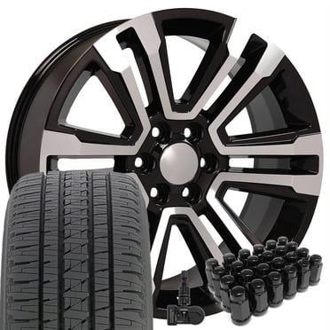 22 inch Chrome 5822 Wheels & Bridgestone Tires fit GM Trucks - GMC ...