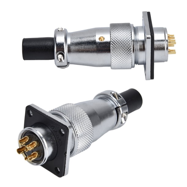 6 Pin Aviation Connector, Aviation Plug and Socket Zinc Alloy AC 500V ...