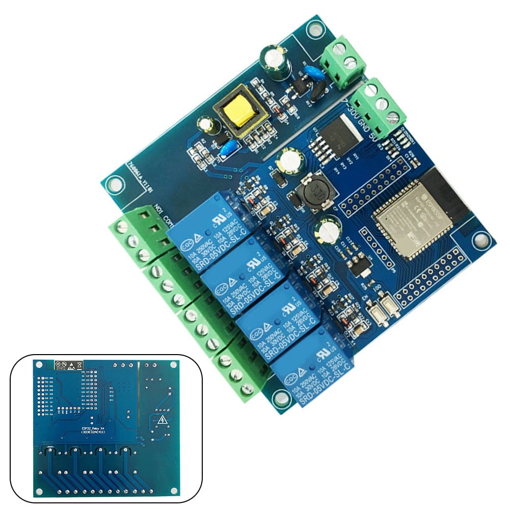Mduoduo AC/DC ESP32 WIFI Bluetooth 4 Channel Relay Module ESP32-WROOM ... Mduoduo AC/DC ESP32 WIFI Bluetooth 4 Channel Relay Module ESP32-WROOM ...