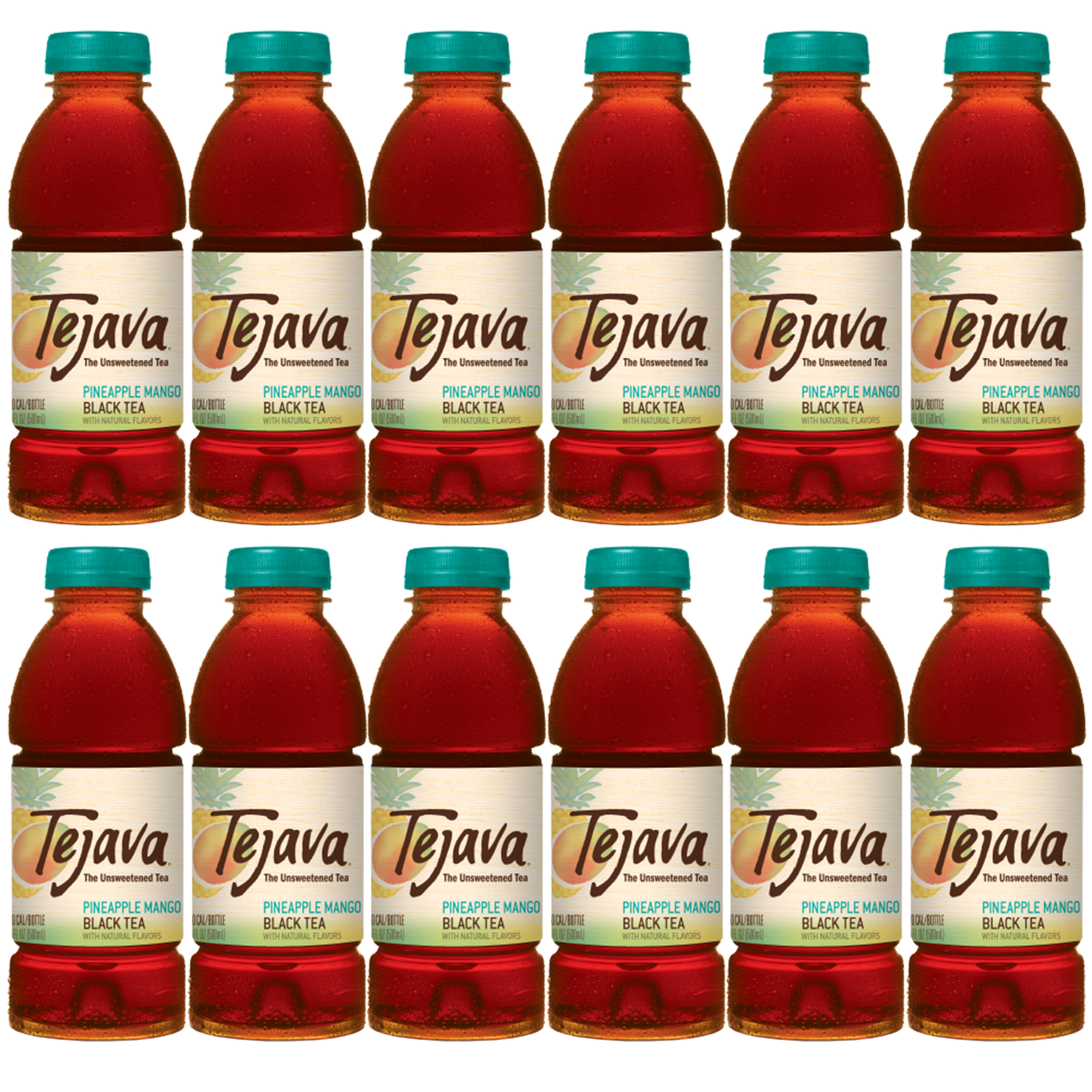 Tejava Unsweetened Pineapple Mango Flavored Black Tea | 12 Pack | 16.9 ...