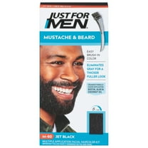 Just For Men Mustache & Beard, Beard Dye for Men, Real Black - Kit ...