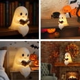 3D Resin Halloween Ghost Night Light, Ghost Warm Lighted Indoor ...