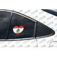 Lebanon Flag Heart Sticker Decal / Republic of Lebanon / Lebanese ...