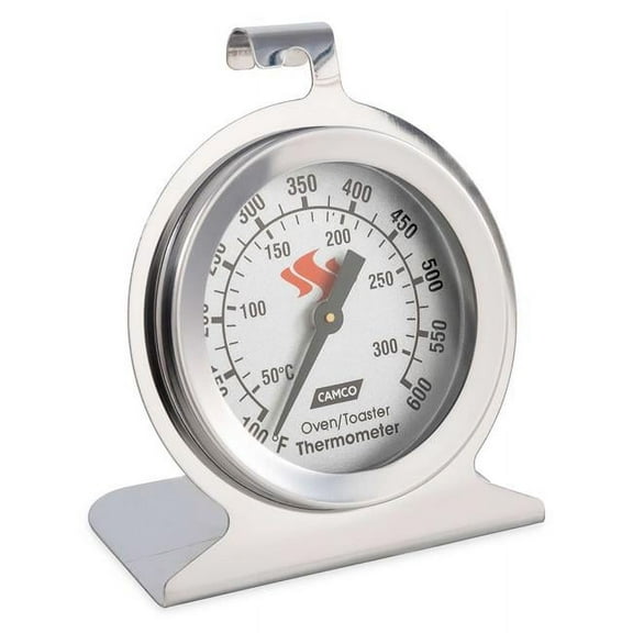 Mainstays Stainless Steel Oven Thermometer, 150 to 600°F, Large Dial ...