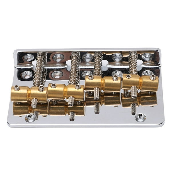 4 String Bass Bridge Assembly, Water Proof Guitar Bridge Saddle Silver ...