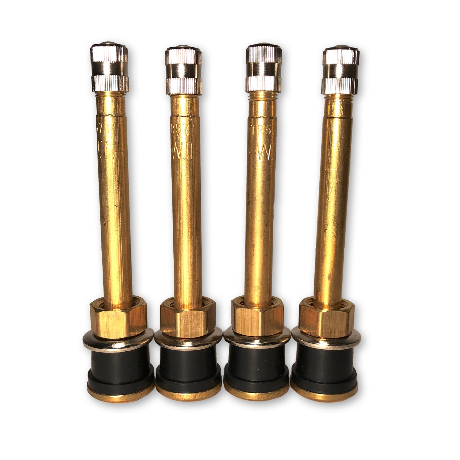 Four TR571 Straight Brass Clamp in Tubeless 3 3/8 inch inch Truck or ...