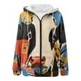 Arlun Full Zip up Hoodies for Women Trendy Colorful Graphic Print ...