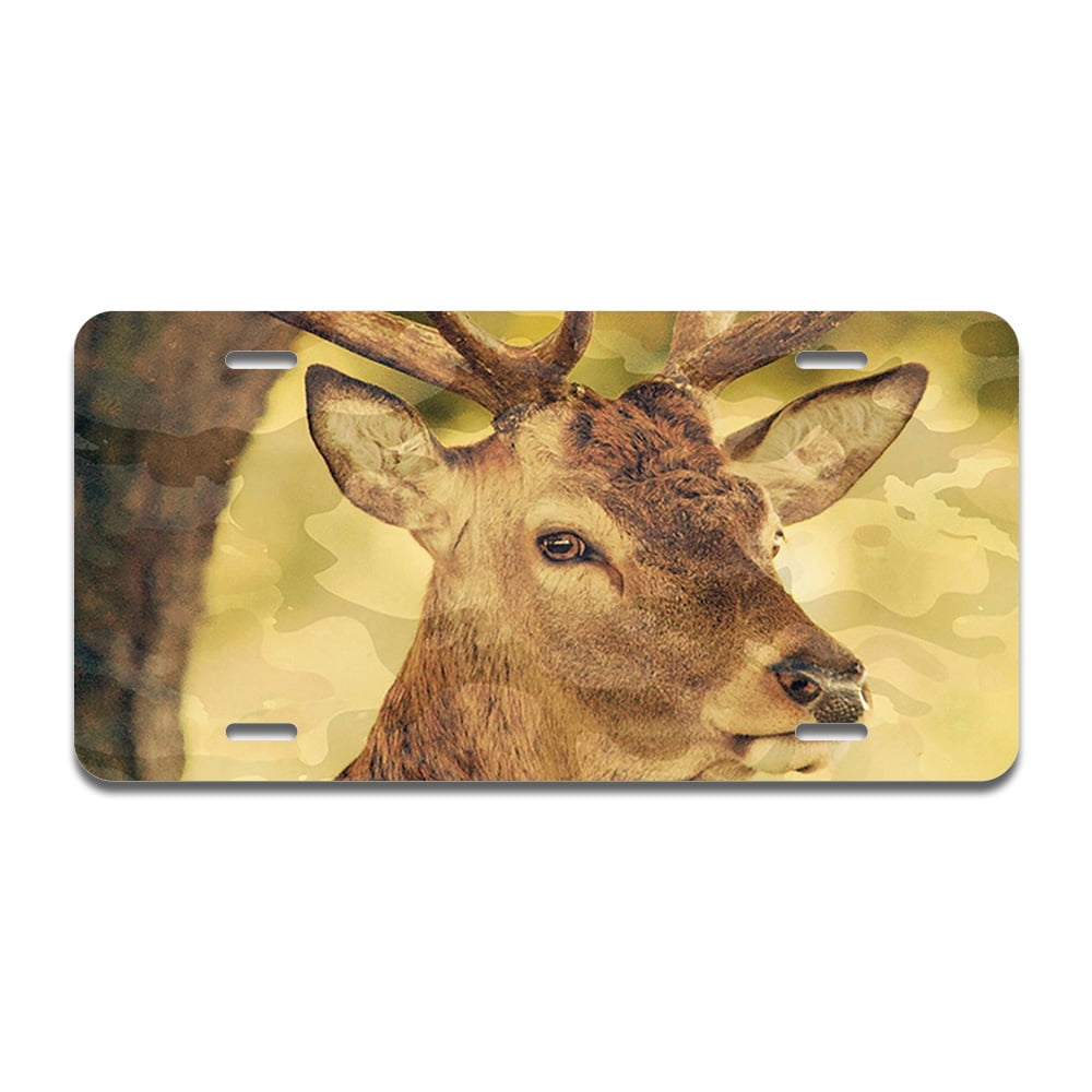 Deer Camo Aluminum License Plate| License Plate 12" X 6" - Walmart.com ...