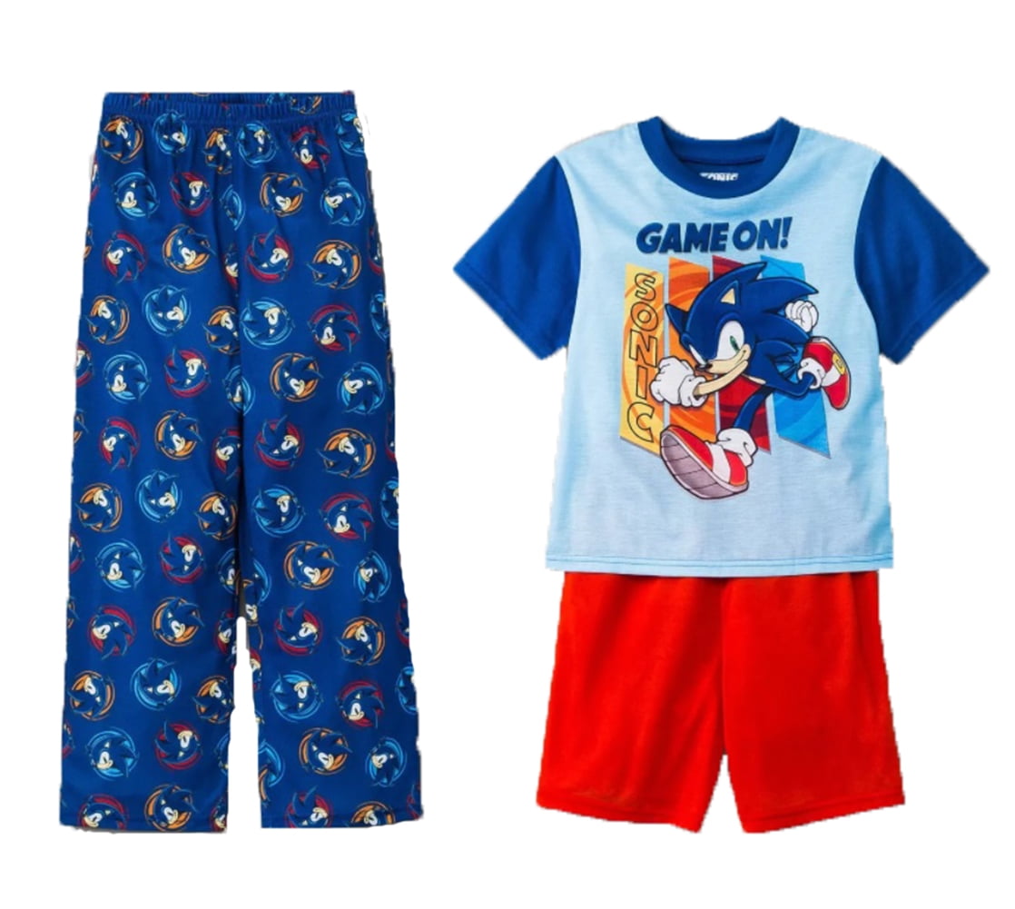 Sonic The Hedgehog Boys Three-Piece Pajama Set (8) - Walmart.com