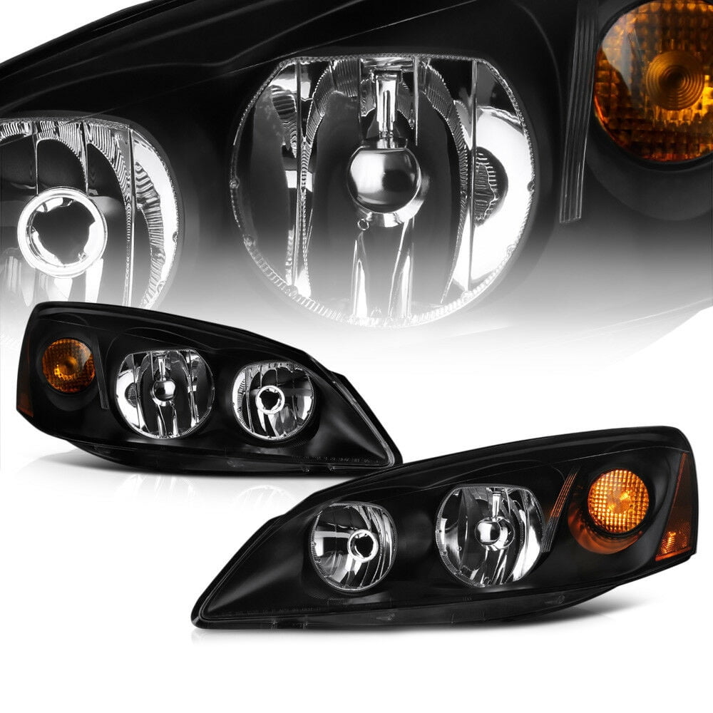 For 2005-2010 Pontiac G6 GT GTP GXP Crystal Black Headlights Assembly ...