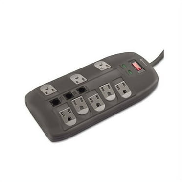 SmartSockets Color-Coded Strip Surge Protector 6 Outlets, 6 ft Cord ...