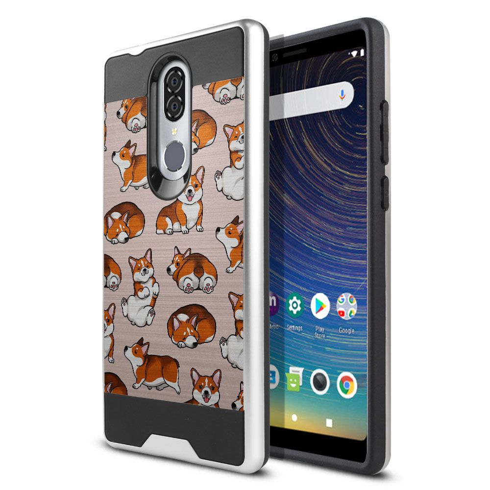 FINCIBO Brushed Card Hybrid Case Slim Hard Cover for Coolpad Legacy 6. ...