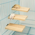 4 Pcs Wooden Hamster Platform, L-Shaped, Cage Accessories for Squirrel ...