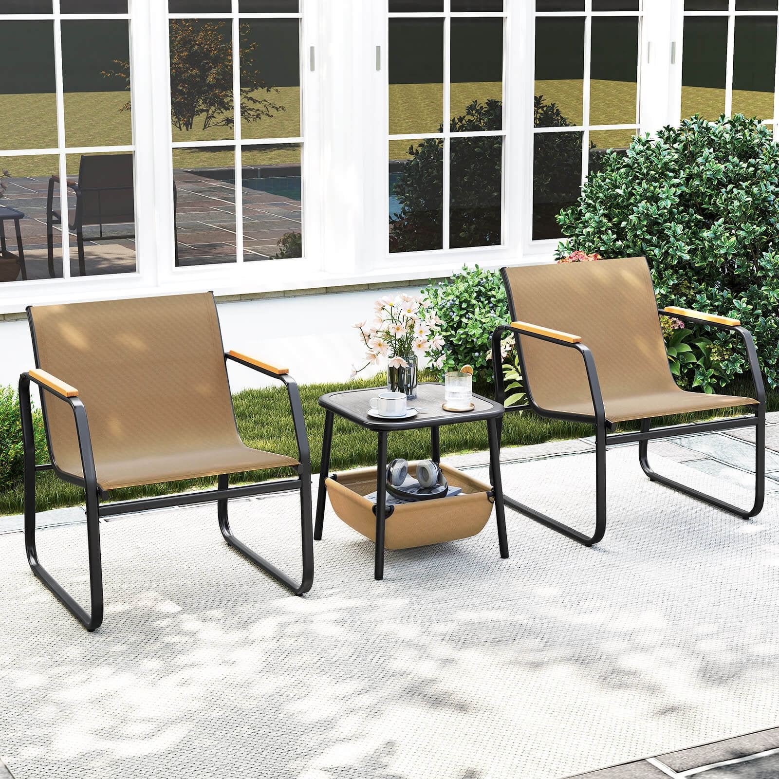 Click here for Costway 3 Pcs Patio Furniture Set With Breathable... prices