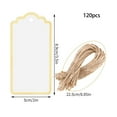 120 PCS White Gift Tags, Gift Tags with String ,Gold Foil Metallic Gift ...