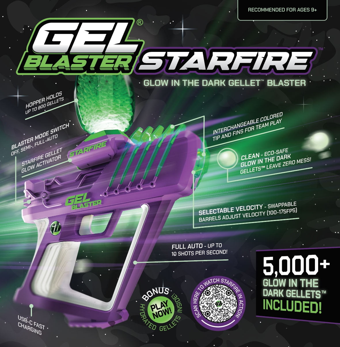 Gel Blaster Starfire, Glow-in-the-Dark Gellet Australia | Ubuy