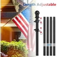 OLIYNEDY 6ft Tangle Free Flag Pole for House Garden Flag Pole Flag ...