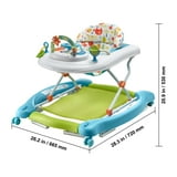 KFFKFF 4-in-1 Toddler Walker, Compact Activity Hub with Wheels, Height ...
