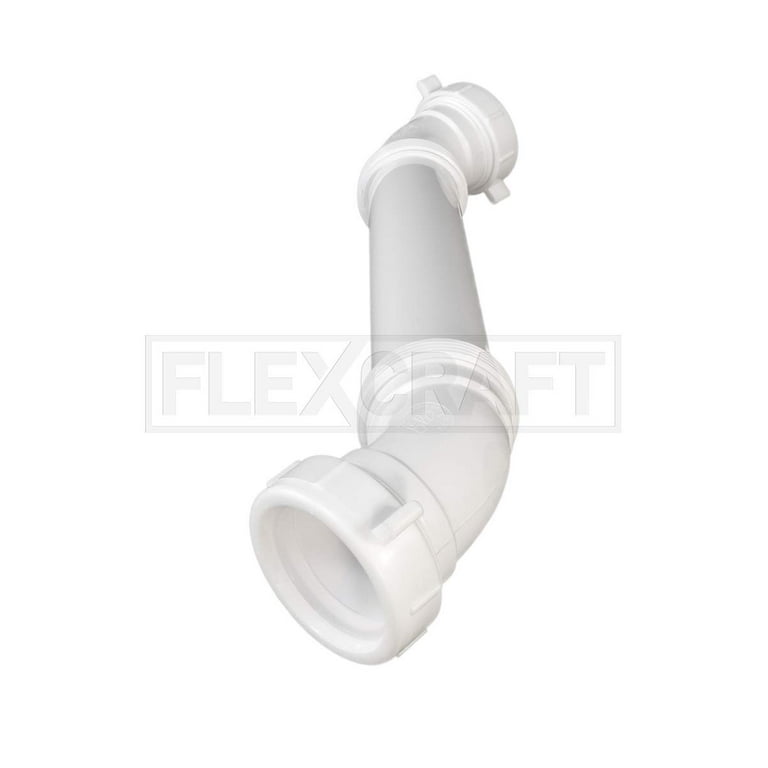 Connect 1-1/4 EZ-FLO 1-1/2 Inch P-Trap With Adapter For Tubular Drain ...
