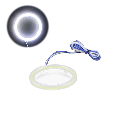 1x COB Angel Eyes Headlight ring white Auto Halo Car headlight ring ...