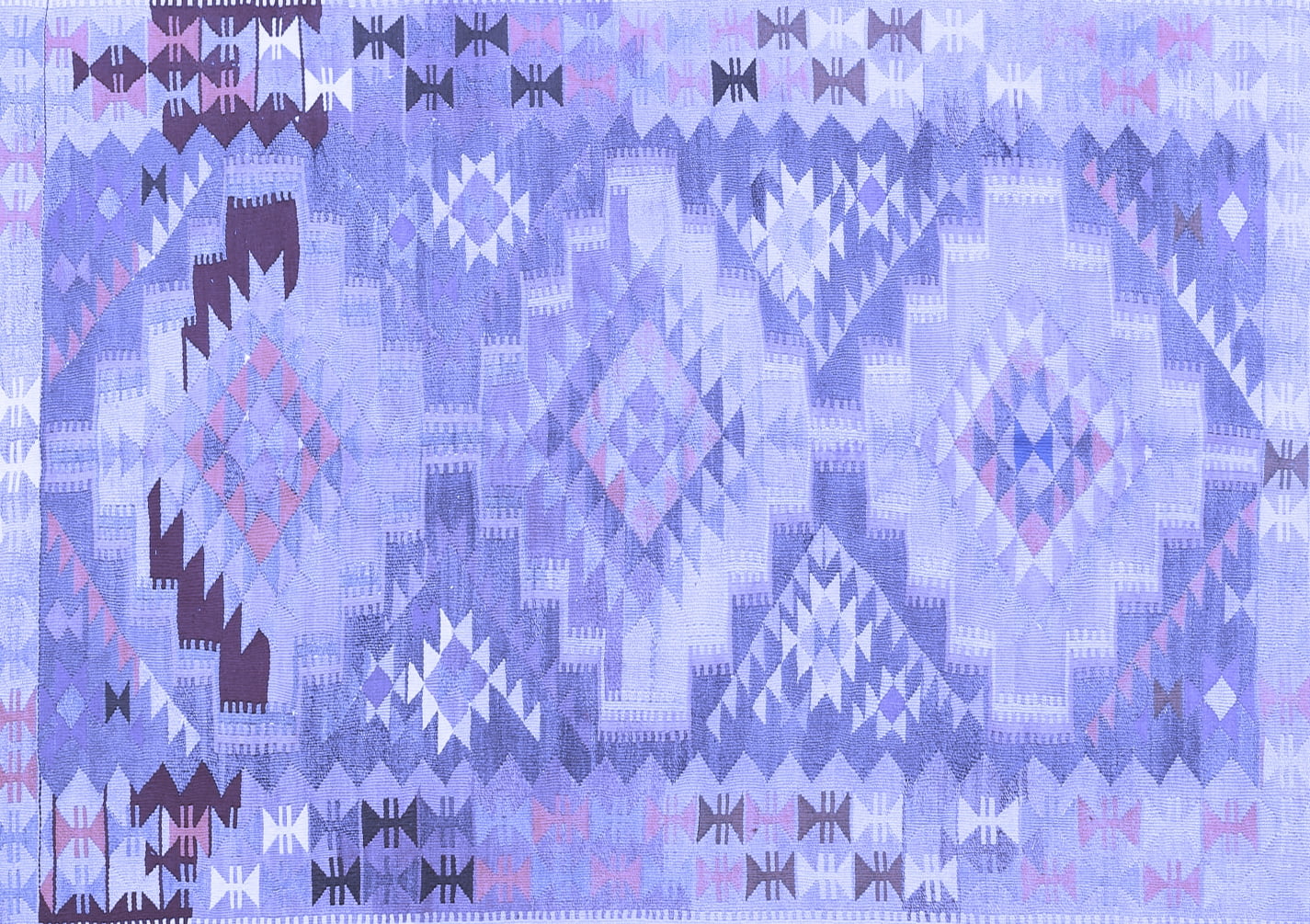 Ahgly Company Indoor Rectangle Southwestern Blue Country Area Rugs, 7 ...