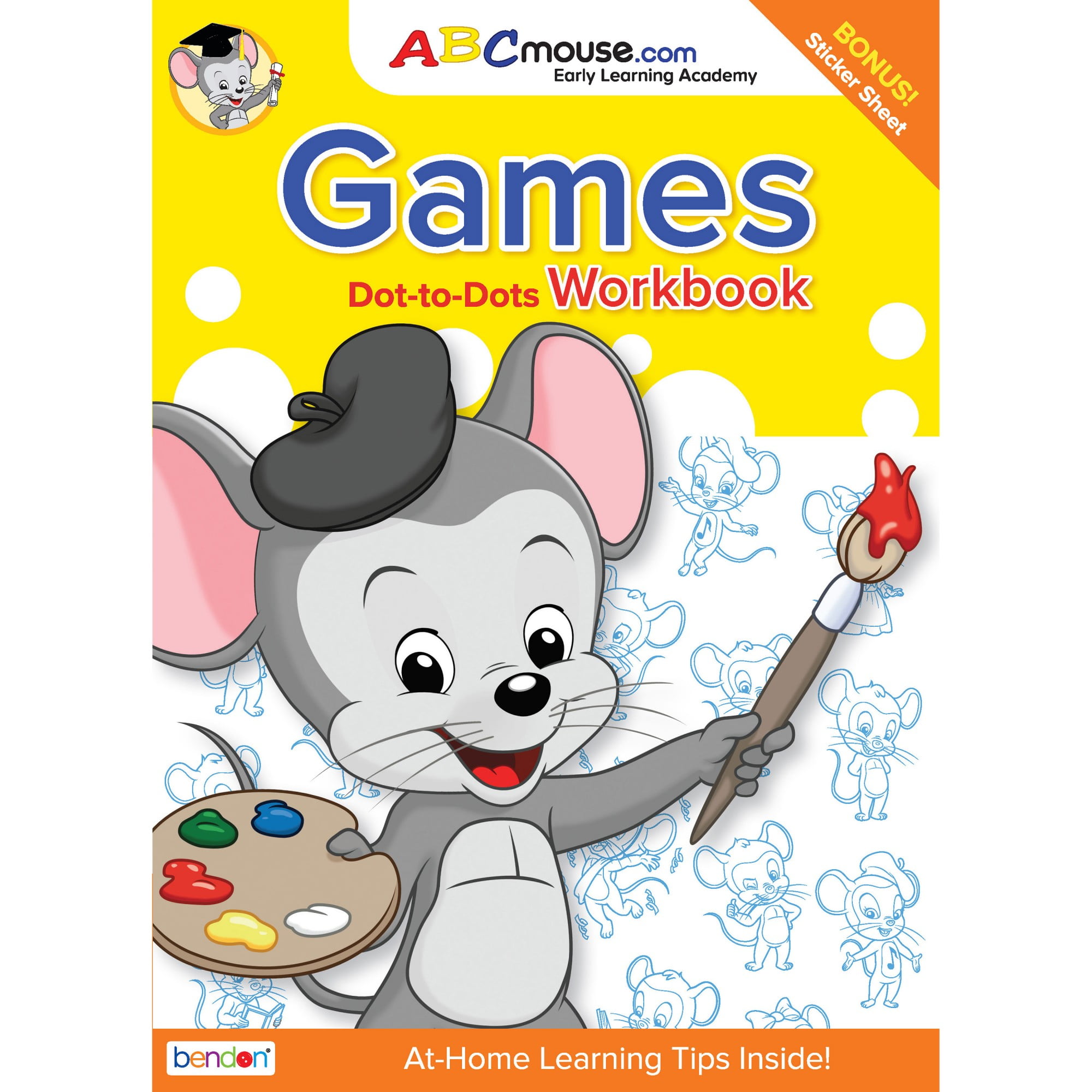 Bendon Publishing Abcmouse 80 Page Dot to Dot Workbook with Stickers ...