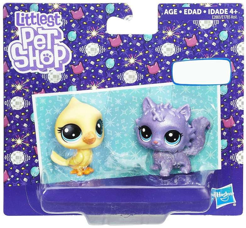 Littlest Pet Shop Sparkle Pets Cardinal and Feline Figure 2-Pack ...
