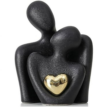 9.7 Inch Couple Sweethearts Lover Hug Ceramic Statue Figurine Sculpture ...