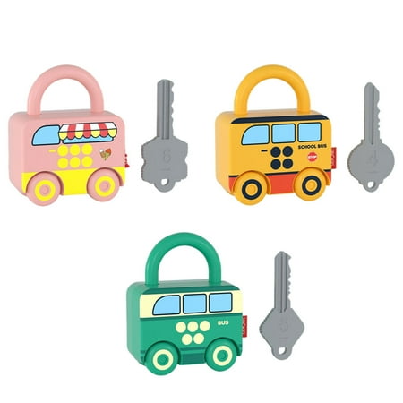 Destyer Kids Early Learning Locks Toys Portable Numbers Matching Lock ...