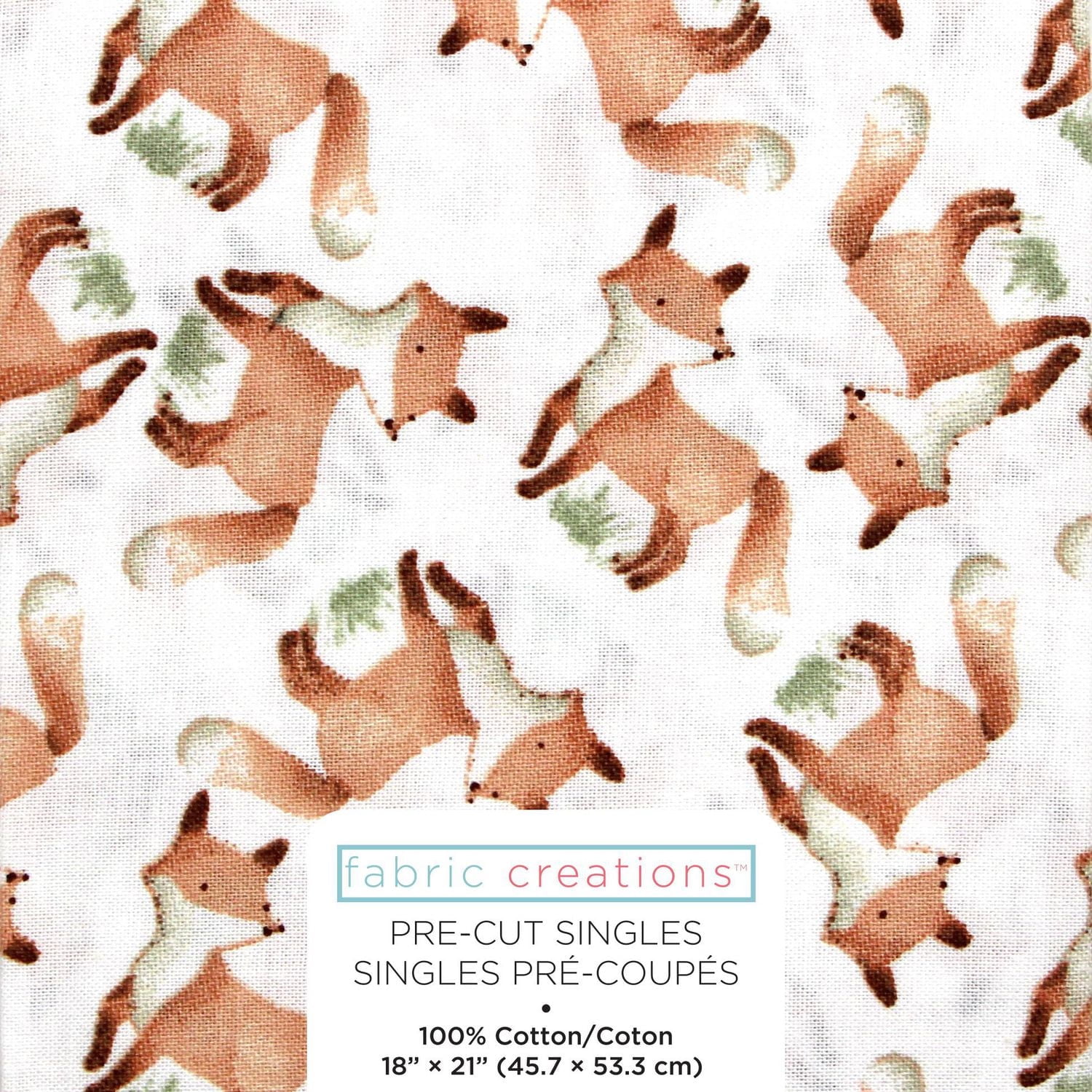 Click here for Fabric Creations White With Foxes Fat Quarter Pre-... prices
