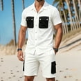 AGKIZG Men's Solid Color Short Sleeve Collar T Shirt Elastic Waist ...