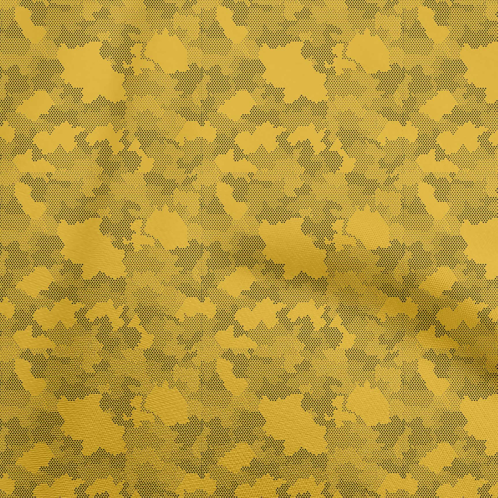 oneOone Viscose Chiffon Mustard Yellow Fabric Texture Dot Sewing Craft ...