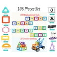 DreambuilderToy Magnetic Tiles Set, 106 PCS STEM Building Blocks, 3D Construction Kit for Kids 3 ...