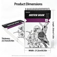 Truecolor 100 Pages Spiral Sketch Book, 8.35" x 11.65", Eye-Friendly ...