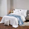 Blue Bed Runner Twin Size Modern Abstract Gradient Blue Geometric ...